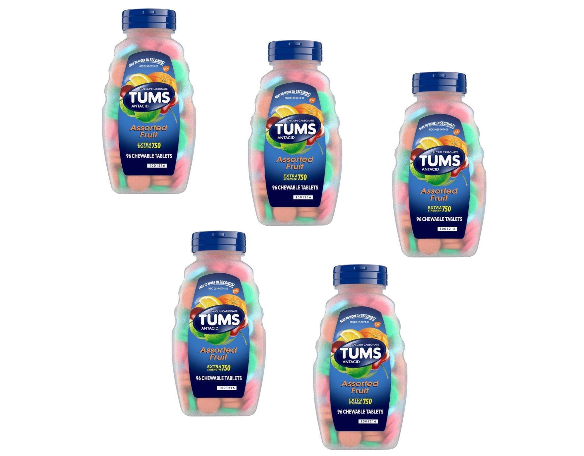 TUMS Antacid X-Strength Fast Acting Heartburn Relief Assorted 96ct, 5 ...
