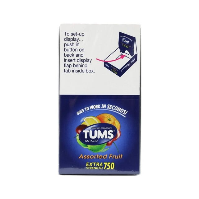 TUMS Extra Assorted Fruit Chewables, 12 Rolls, 10 Count - Walmart.com