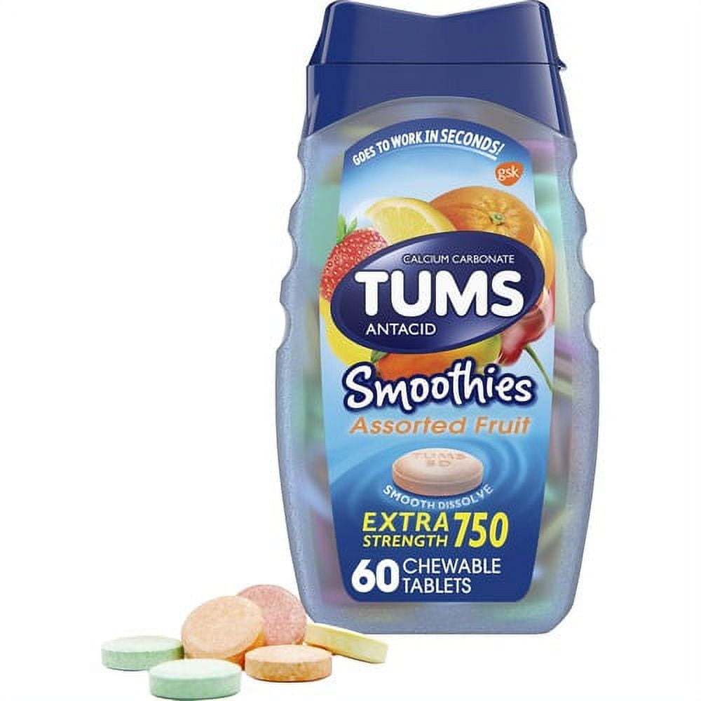 TUMS Smoothies Extra Strength Antacid Chewable Tablet - For Acid ...