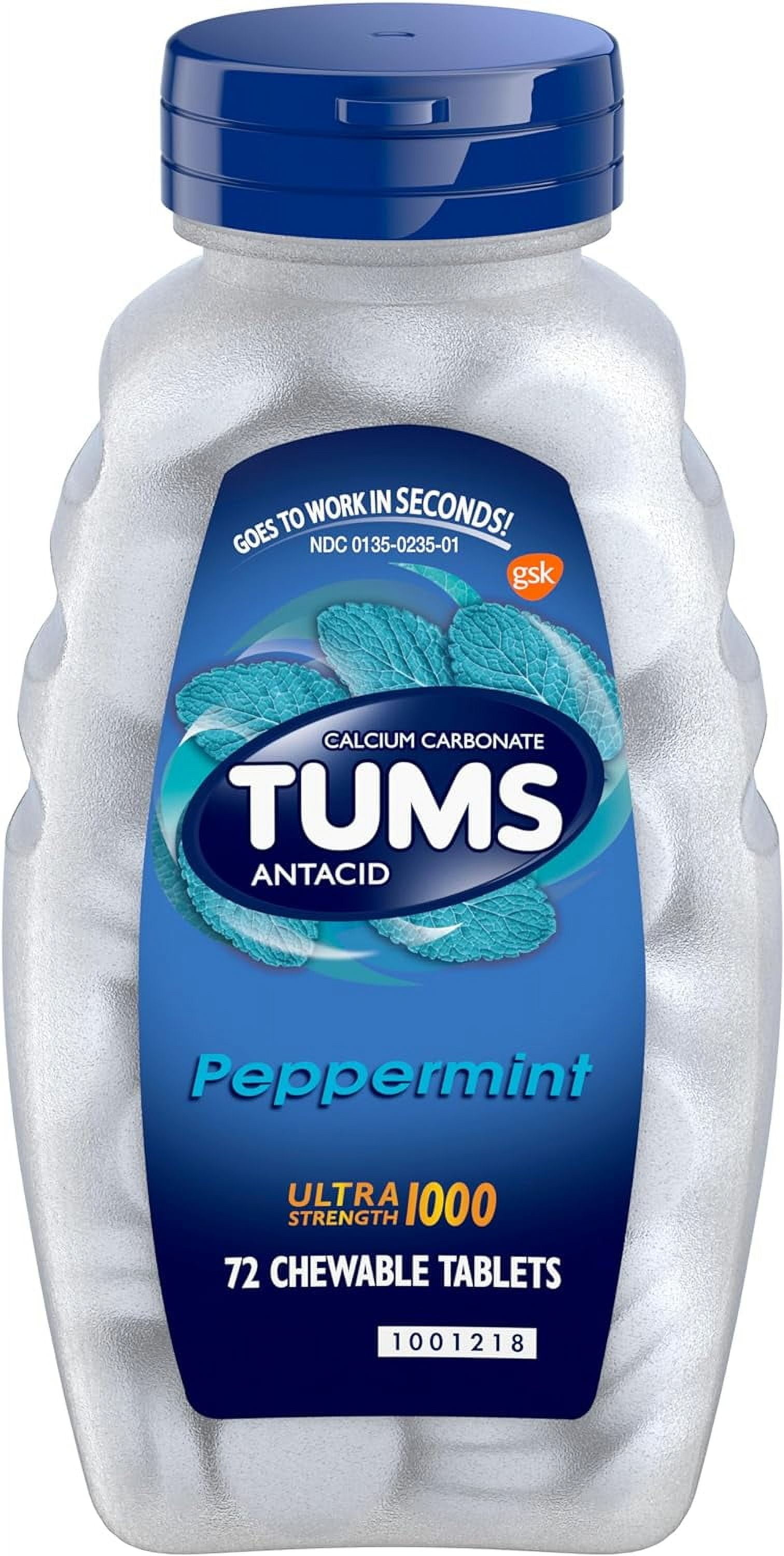 TUMS Ultra Strength Chewable Antacid Tablets for Heartburn Relief ...