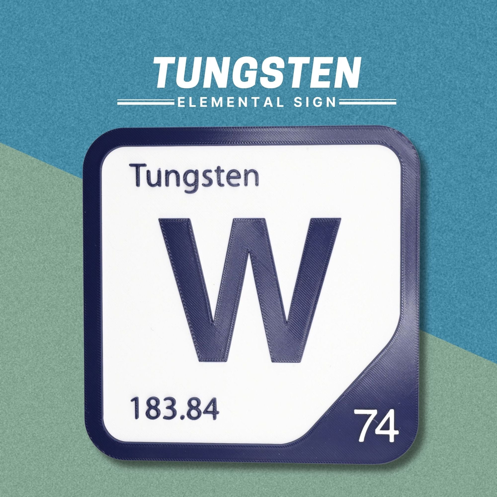 TUNGSTEN Periodic Table Tile – Educational Wall Art for Science Lovers ...