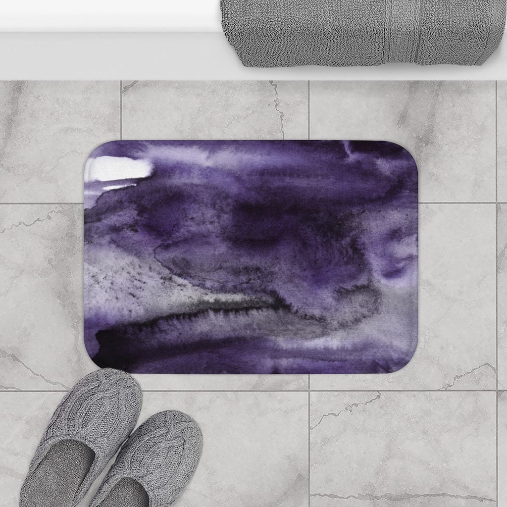 TUNIU Boho Chic，Cute Bath Mats and Rugs，Retro Abstract，Purple Violet ...
