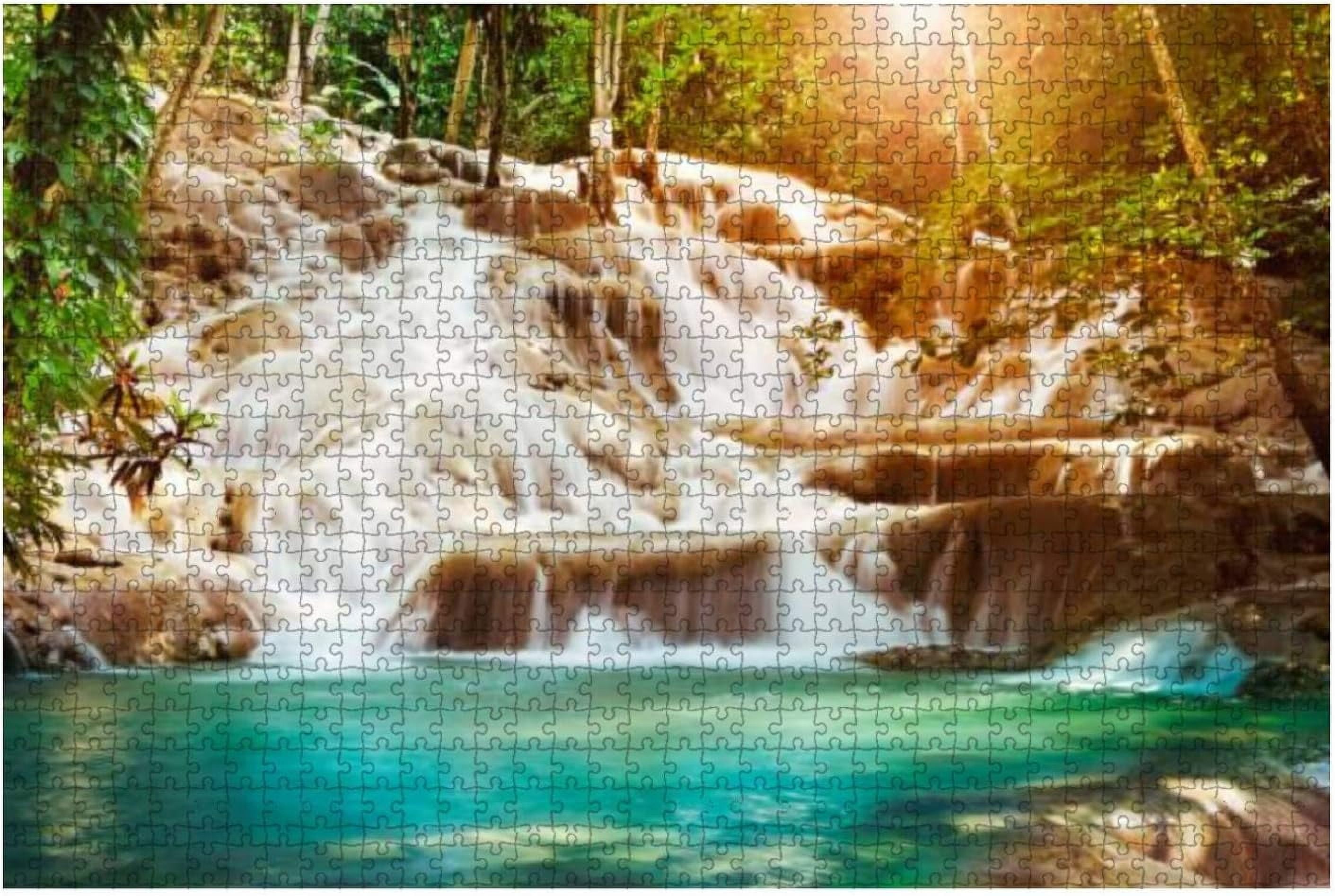 TUNIU Funny Puzzle，Jigsaw Puzzle Dunn's River Falls in Jamaica Puzzles ...