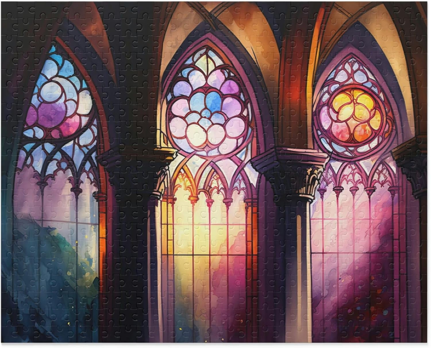 TUNIU Funny Puzzle，Jigsaw Puzzle Stained Glass Window Puzzles for ...