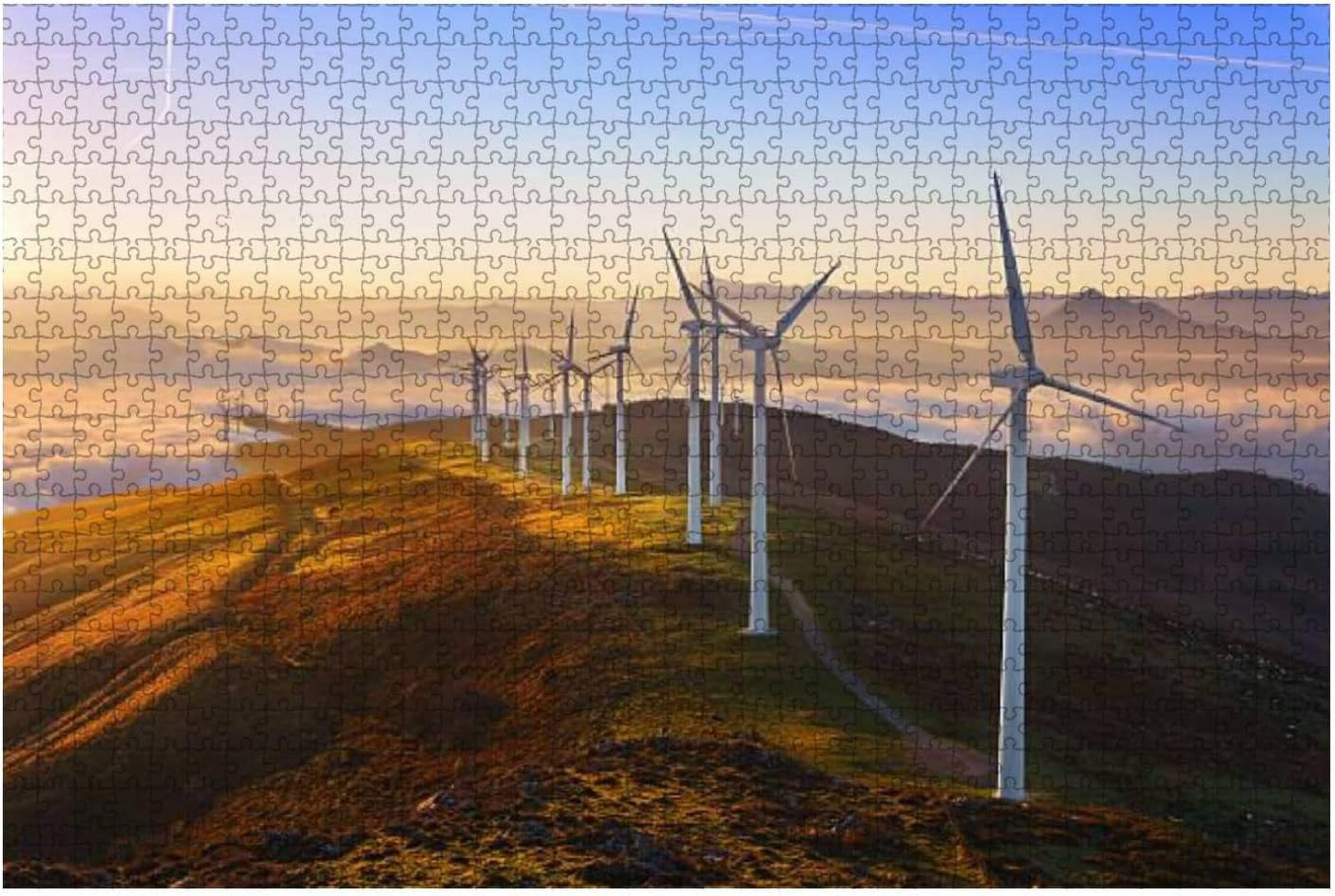 TUNIU Funny Puzzle，Jigsaw Puzzle Wind turbines Puzzles for Adults ...