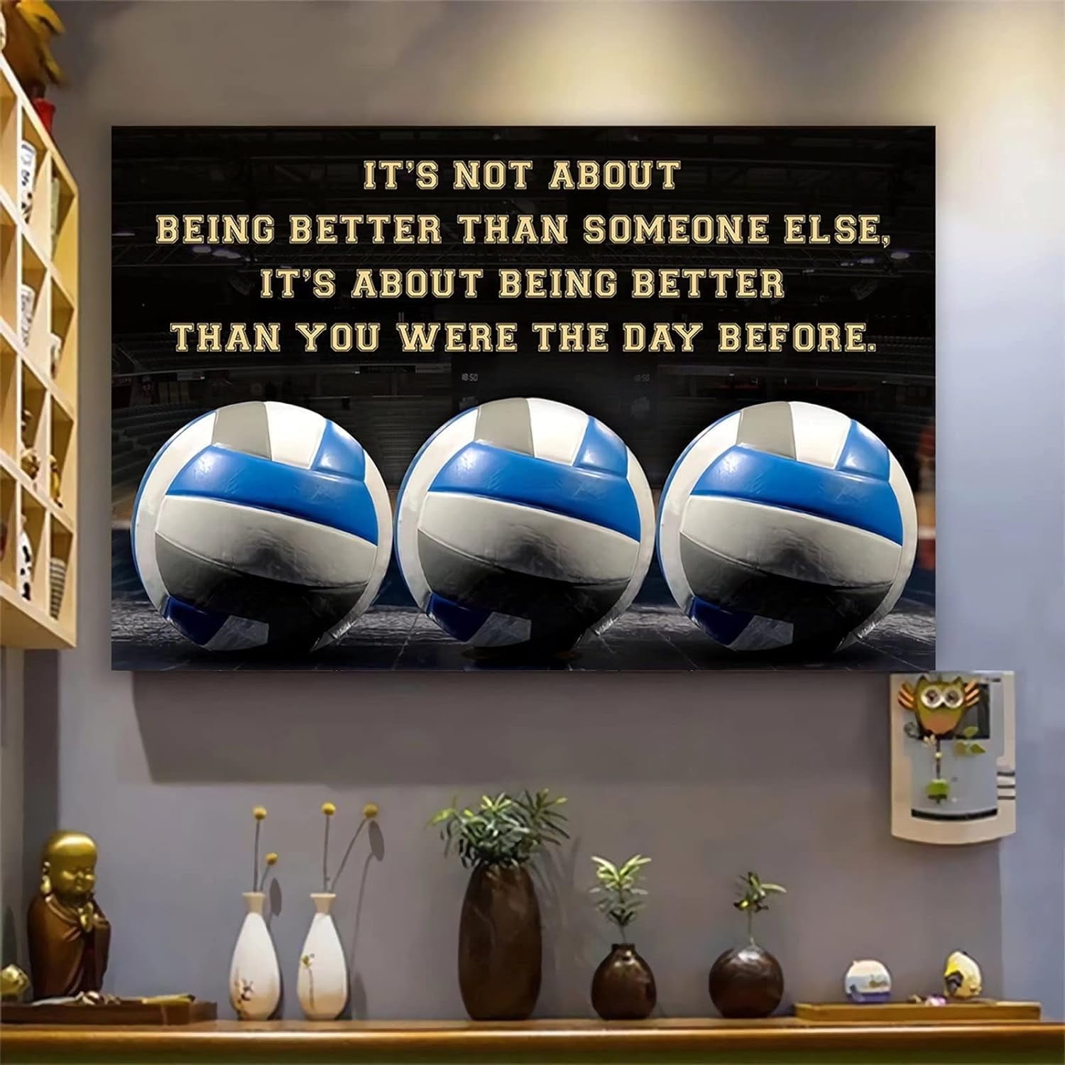 Jigsaw Puzzle It's Not About Being Better Than Someone Else Volleyball ...