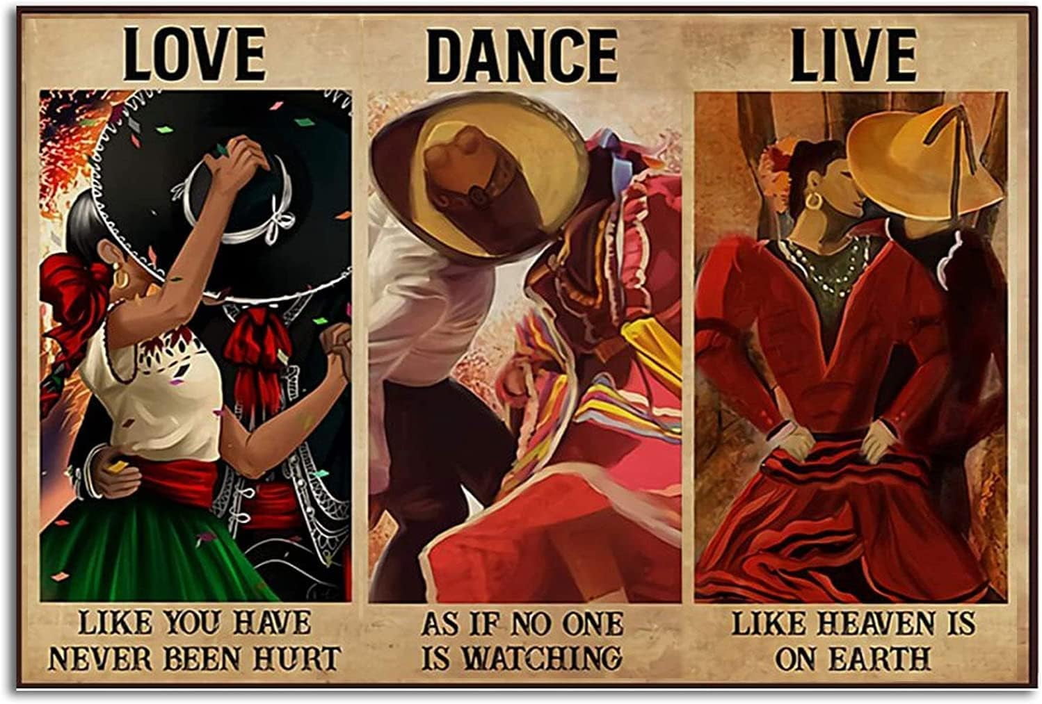 TUNIU Jigsaw Puzzle Mexican Dance Puzzles Dancing Girl Inspirational ...