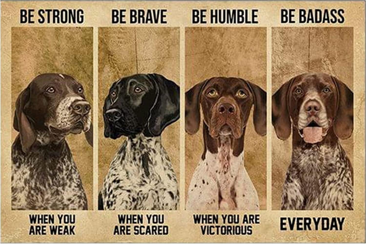 TUNIU Jigsaw Puzzle Vintage German Shorthaired Pointer Be Strong When ...