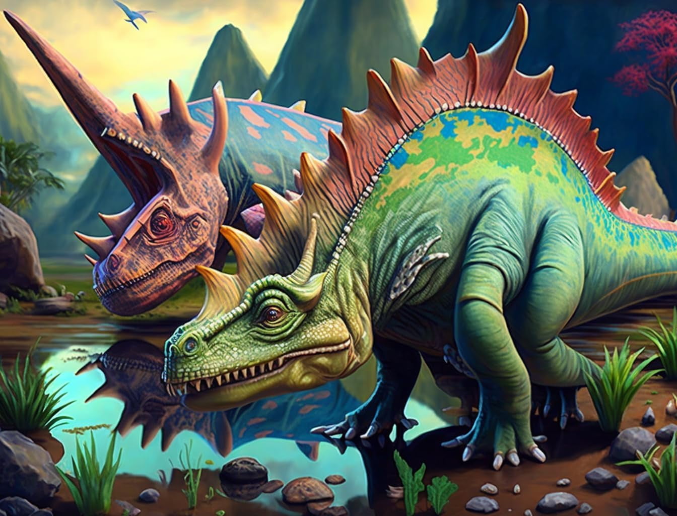 TUNIU Jigsaw Puzzles Age of Dinosaurs Wooden Puzzle for Adults ...