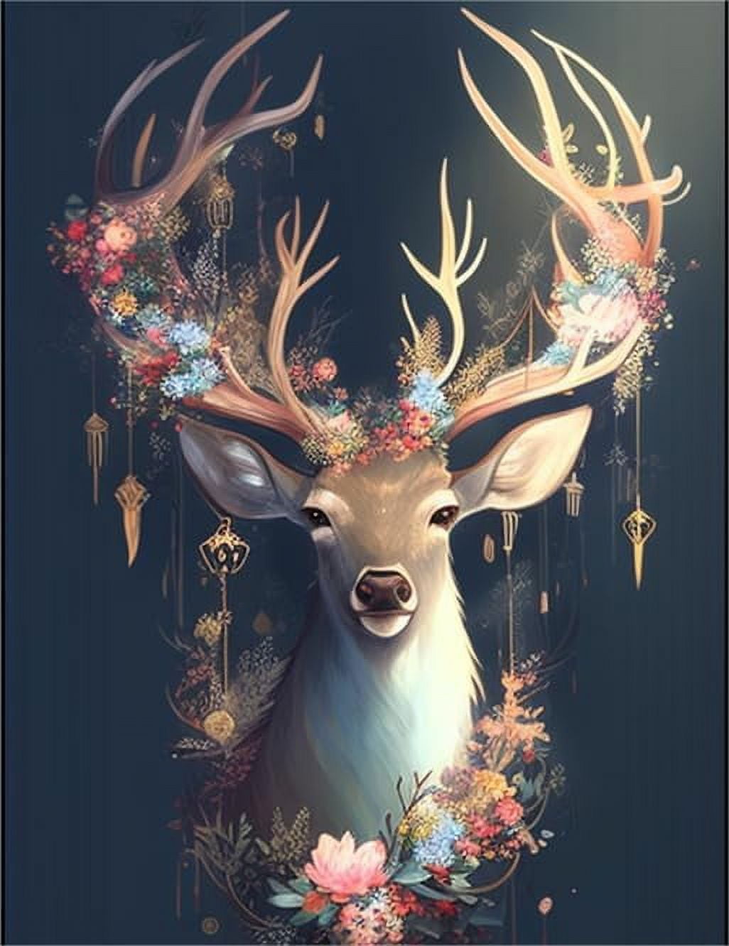 TUNIU Jigsaw Puzzles Flower Deer Wooden Puzzle for Adults Accessories ...