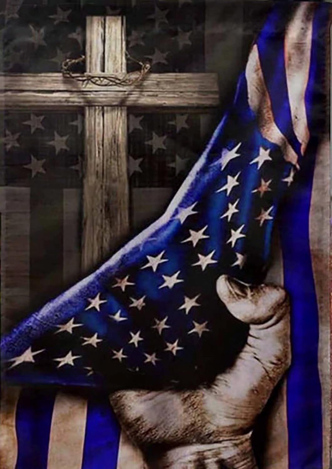 TUNIU Jigsaw Puzzles Jesus Christian Cross Distressed Religious Wooden ...