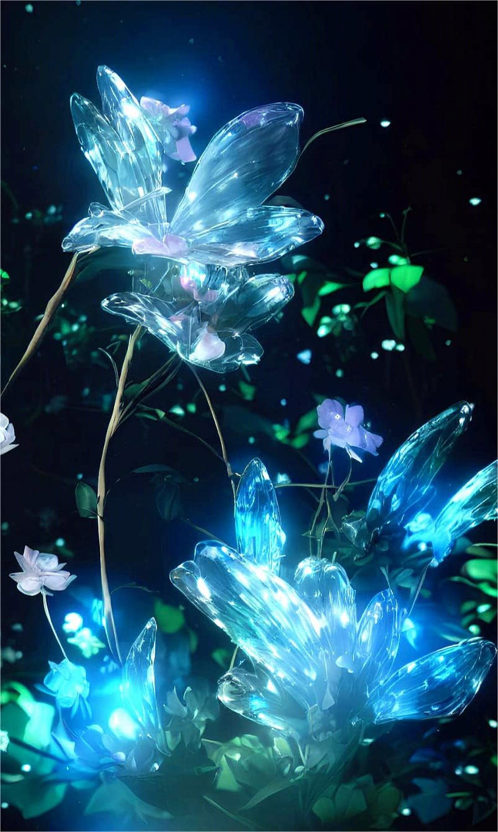 TUNIU Jigsaw Puzzles for Adults Blue Crystal Petals Wooden Puzzles ...