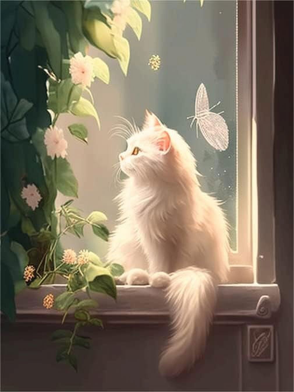 TUNIU Jigsaw Puzzles for Adults Cat Flower - Cute Animal Wooden Puzzles ...