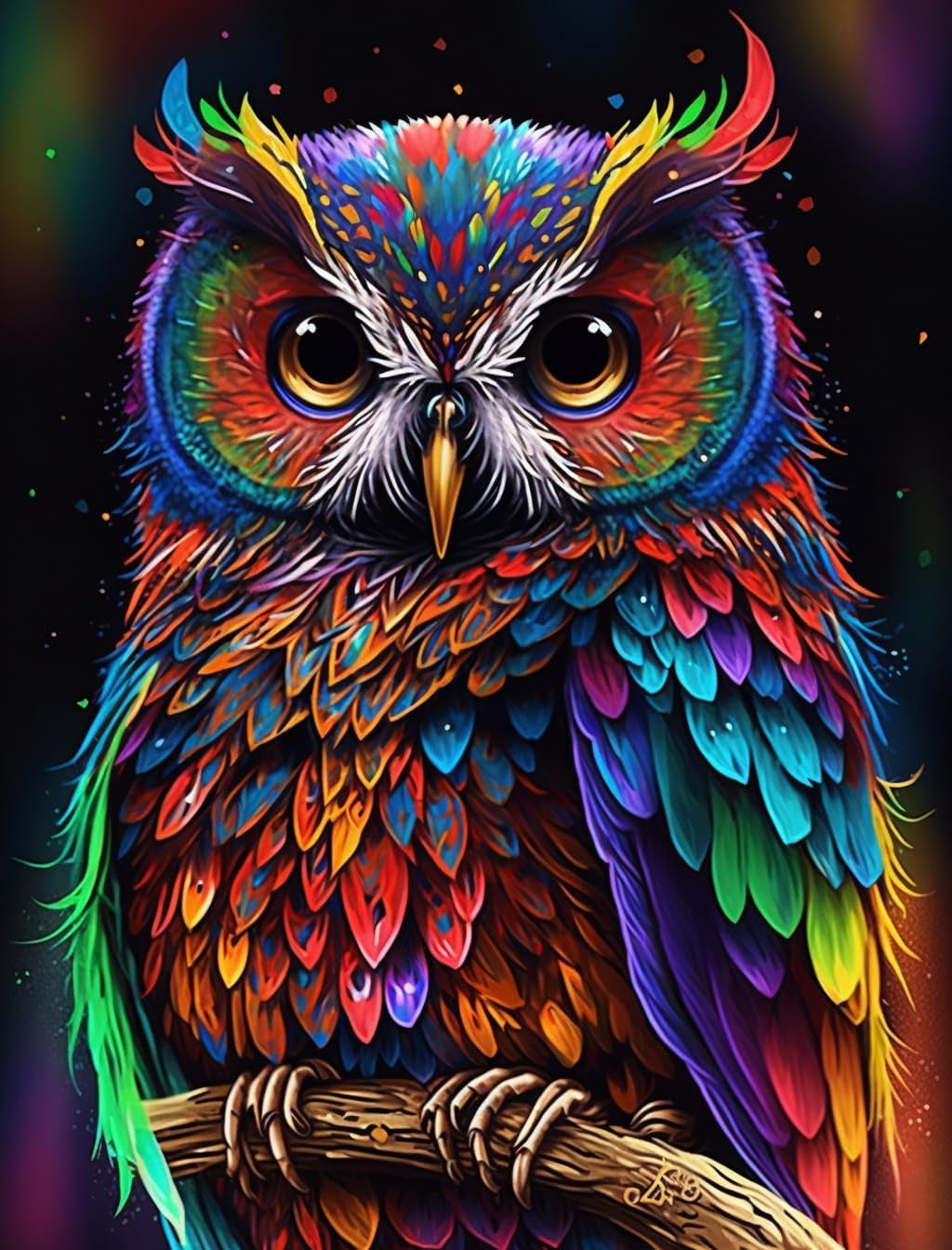 TUNIU Jigsaw Puzzles for Adults Colorful Owl Wooden Puzzles Unique ...