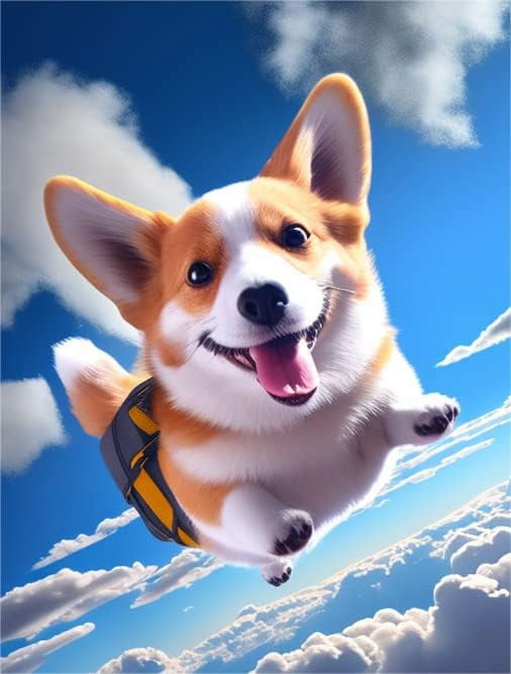 TUNIU Jigsaw Puzzles for Adults Cute Corgi Fly Wooden Puzzles Unique ...