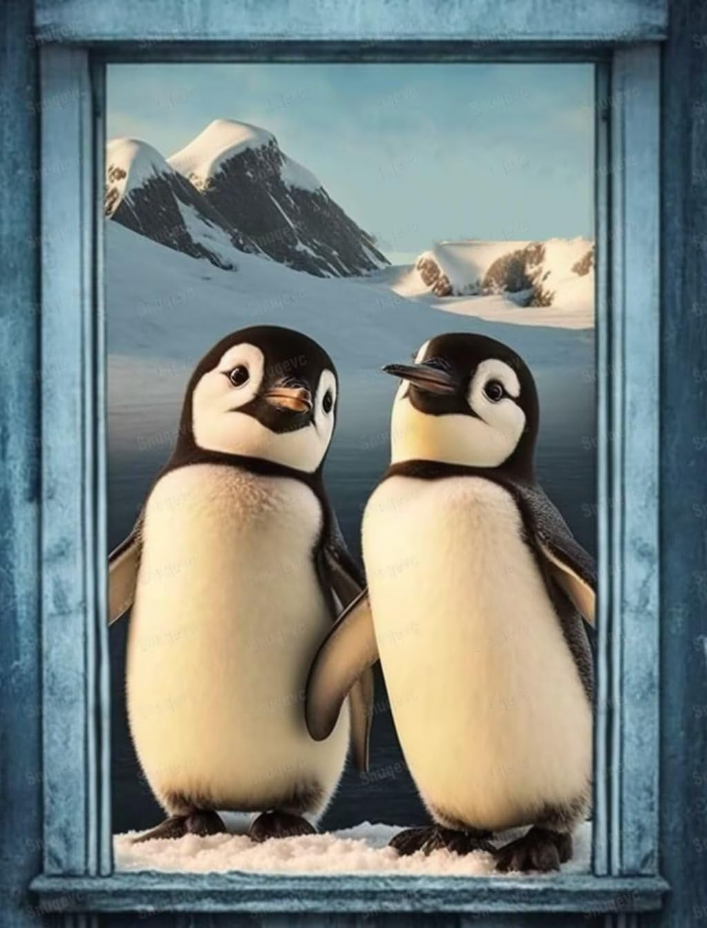 TUNIU Jigsaw Puzzles for Adults Cute Penguin in Snow Wooden Puzzles ...