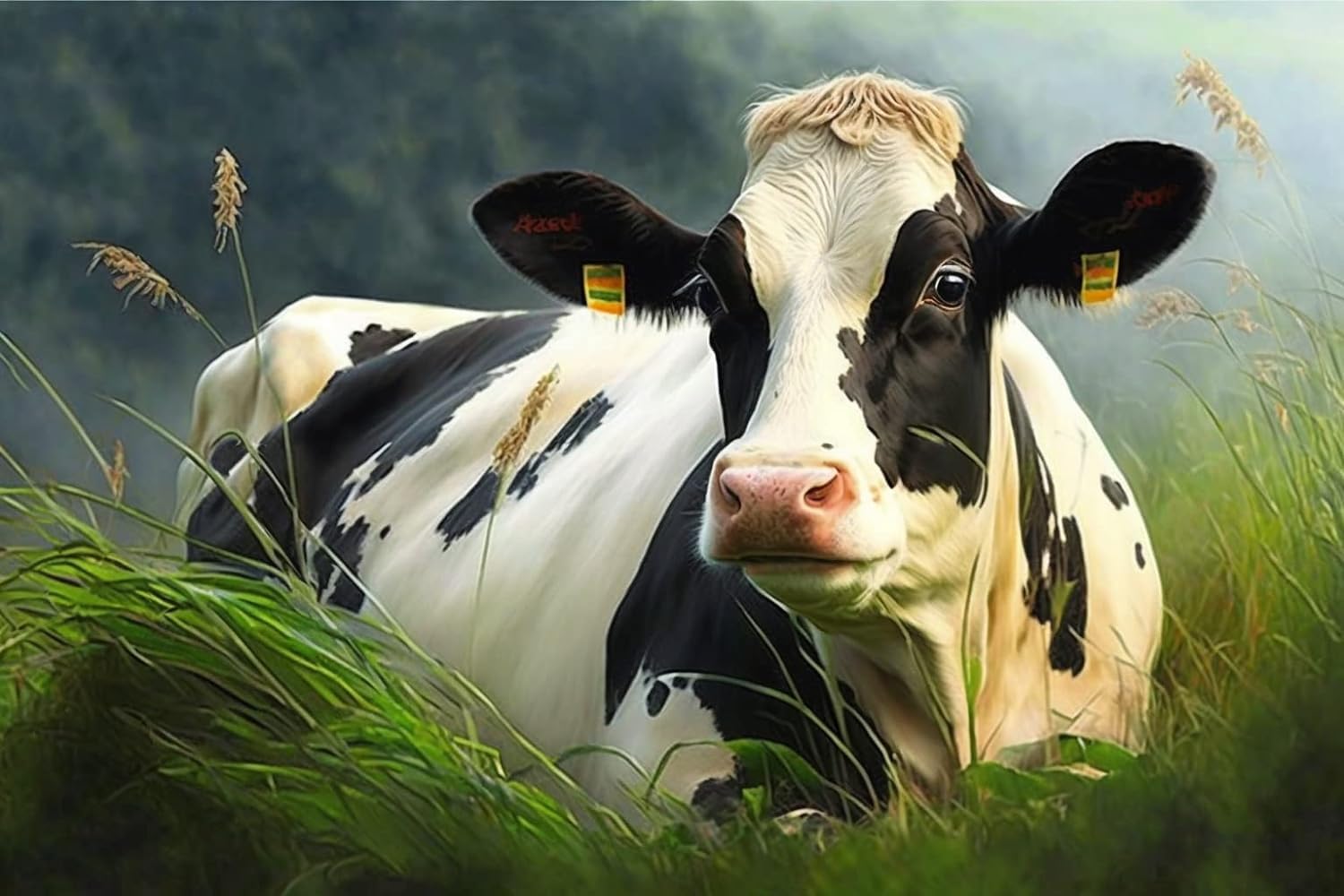 TUNIU Novelty and Fun Wooden Puzzle Jigsaw Puzzles for Adults Cow in ...