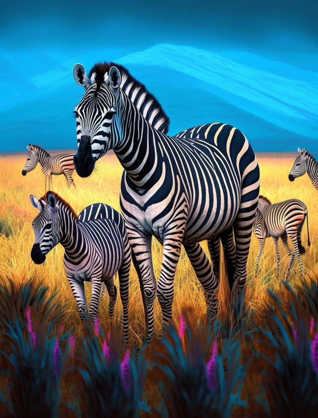 TUNIU Novelty and Fun Wooden Puzzle Zebra Puzzle Jigsaw Puzzles for ...