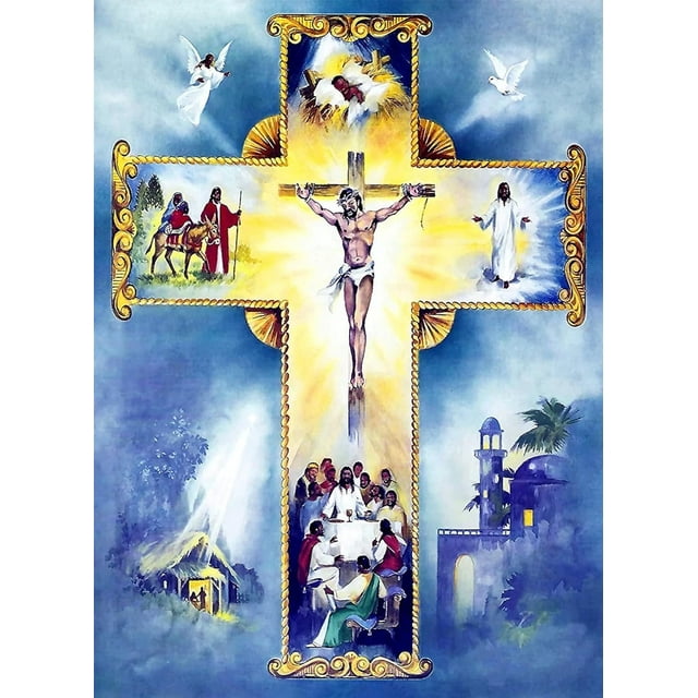 TUNIU Puzzles - Christian Cross Jesus Jigsaw Puzzle-Religious Puzzles ...