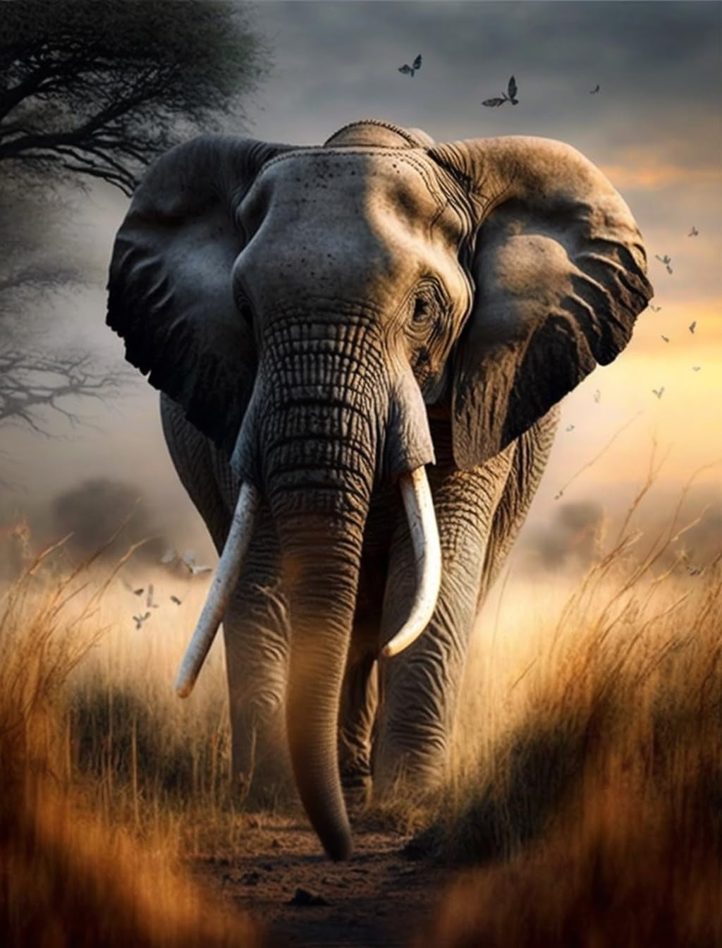 TUNIU Wooden Jigsaw Puzzle Grassland Elephant for Adults Wooden Puzzles ...