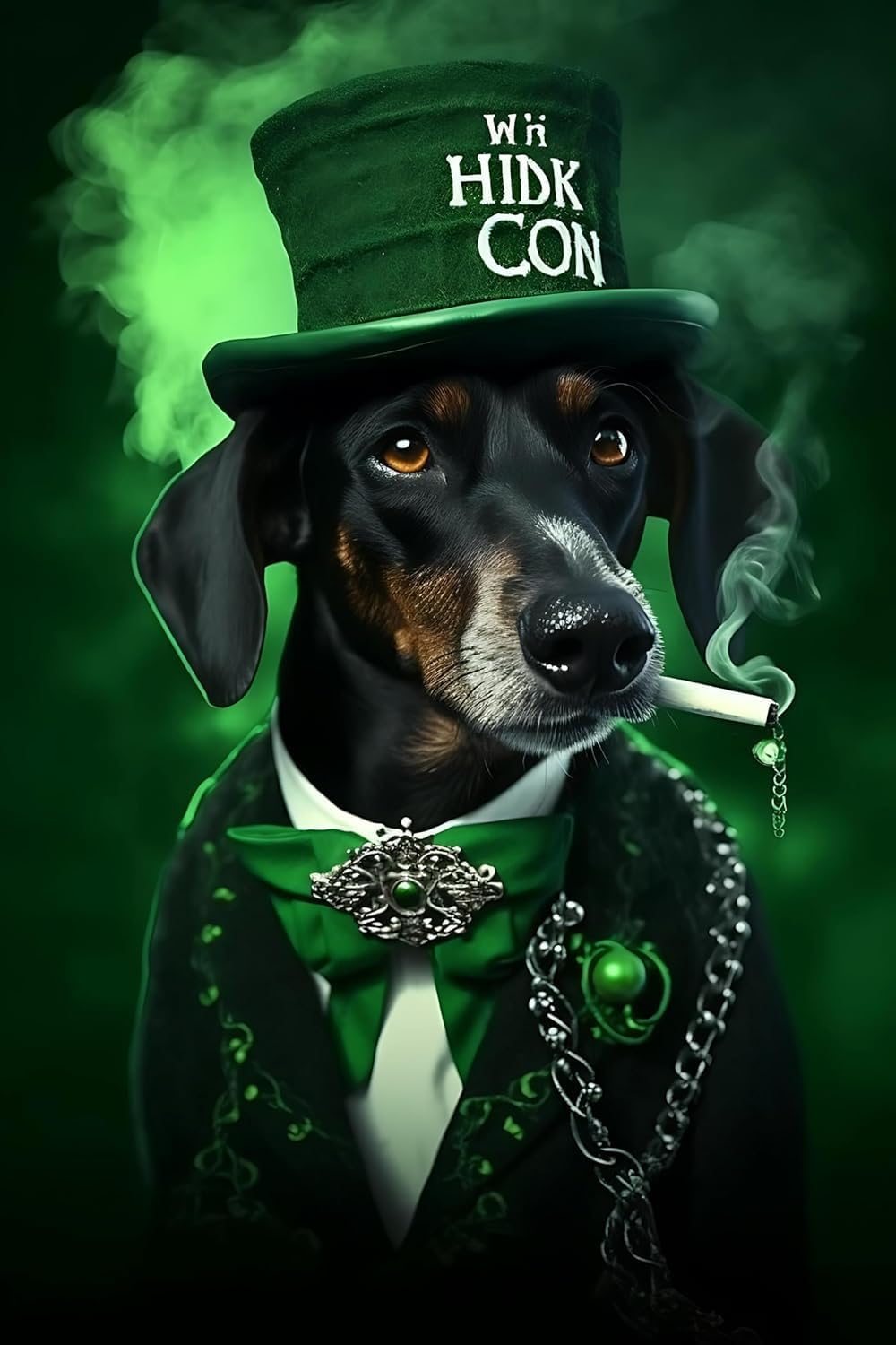 TUNIU Wooden Puzzle Dachshund Wearing A Top Hat Jigsaw Puzzles for ...
