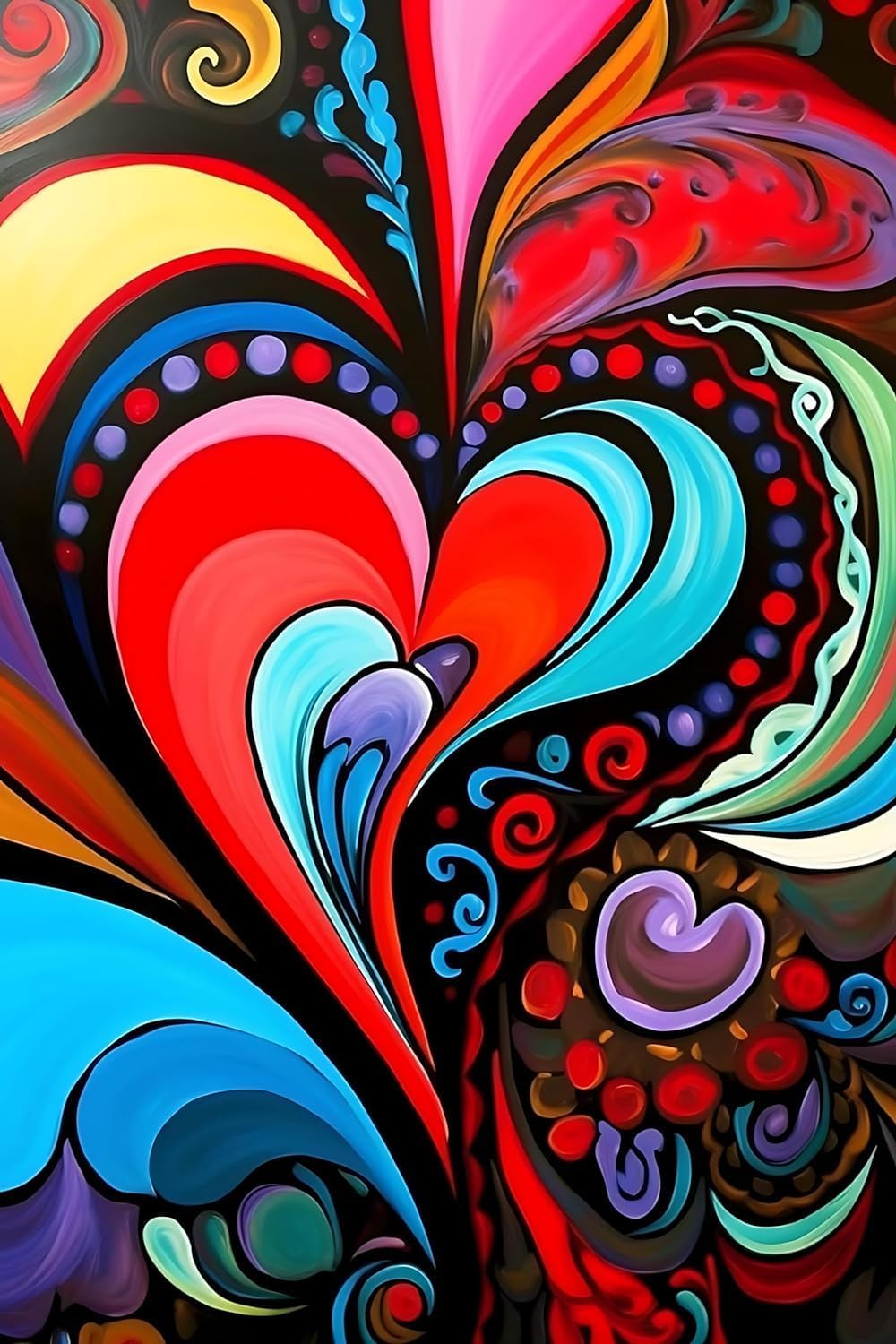 TUNIU Wooden Puzzle Happy Valentines Day Jigsaw Puzzle Purple and Heart ...