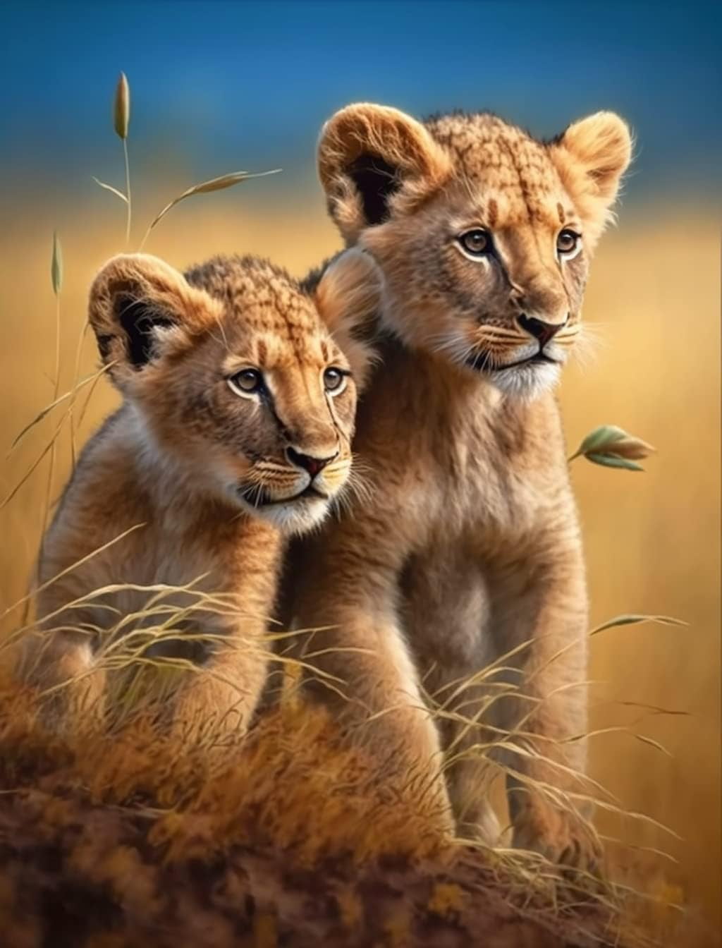 Wooden Puzzle, Jigsaw Puzzle, Puzzles for Adult 500 Pieces, Baby Lion ...