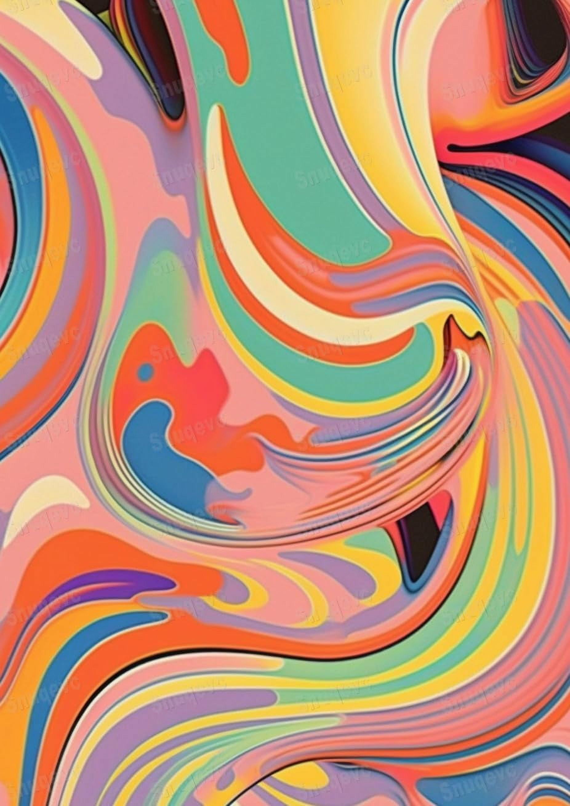 TUNIU Wooden Puzzle，Jigsaw Puzzle，Puzzles for Adults，Colorful Art Lines ...