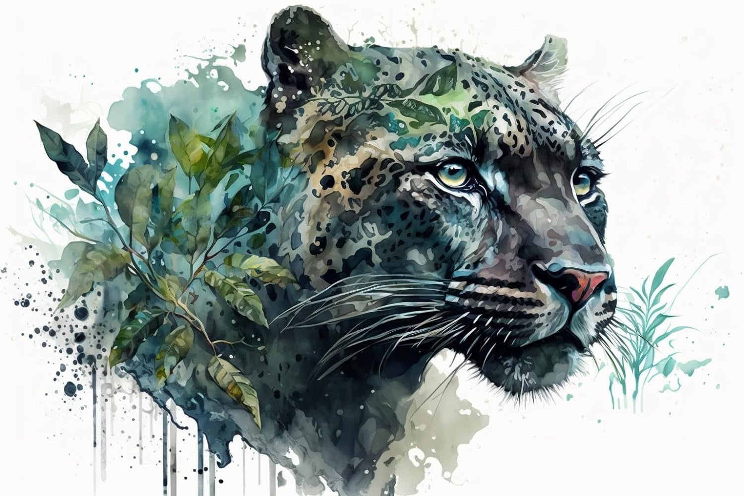 TUNIU Wooden Puzzle，Jigsaw Puzzle，Puzzles for Adults，Rainforest Panther ...