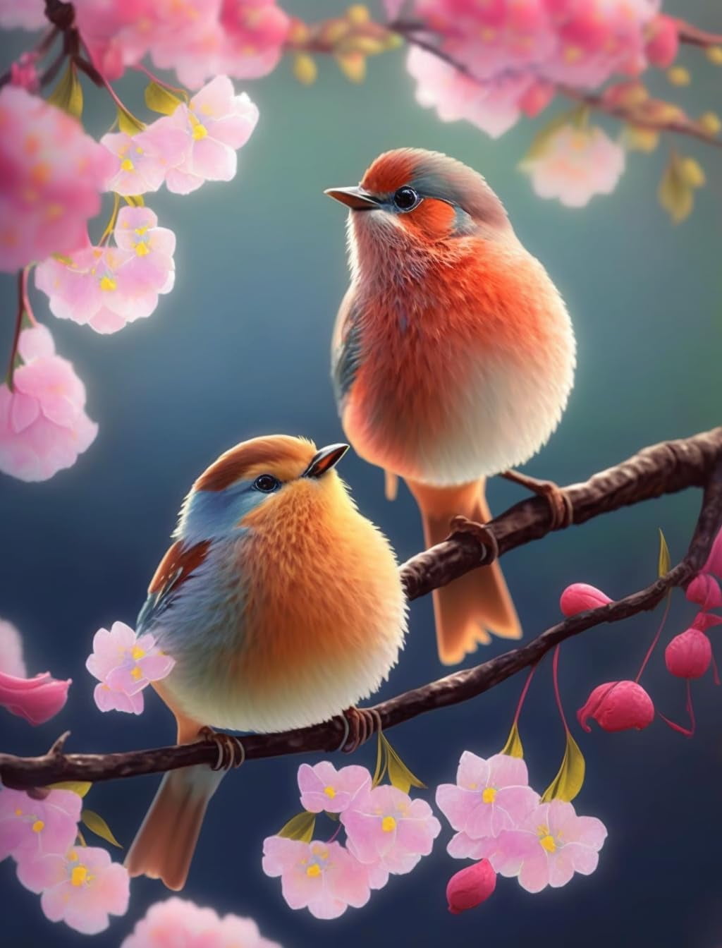 TUNIU Wooden Puzzle，Jigsaw Puzzles Bird and Peach Blossom Puzzle，30" x ...