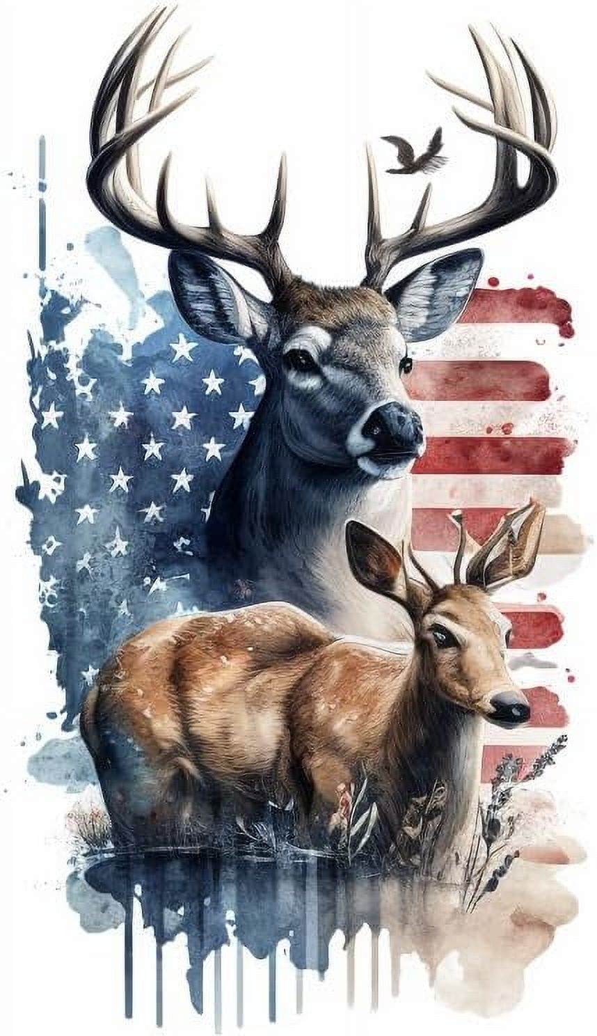 TUNIU Wooden Puzzle，Jigsaw Puzzles Deer and Flag Puzzle，15" x 20" （500 ...