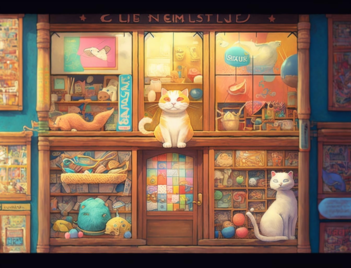 TUNIU Wooden Puzzle，Jigsaw Puzzles Fun Grocery Store Puzzle，30" x 20 ...