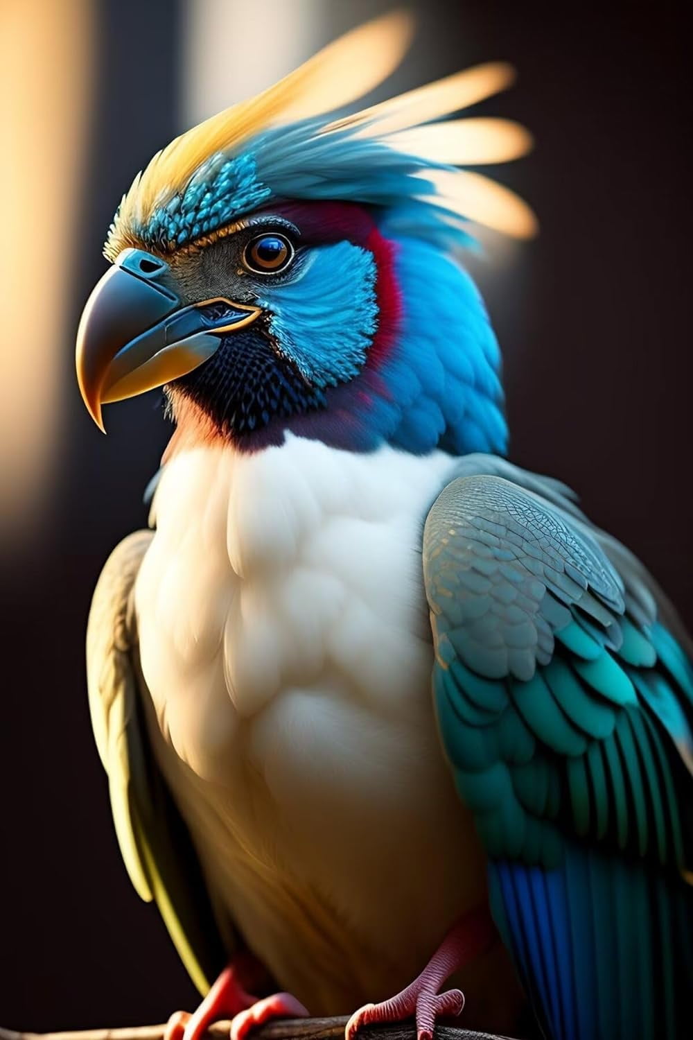 TUNIU Wooden Puzzle，Jigsaw Puzzles Handsome Parrot Puzzle，30" x 20 ...