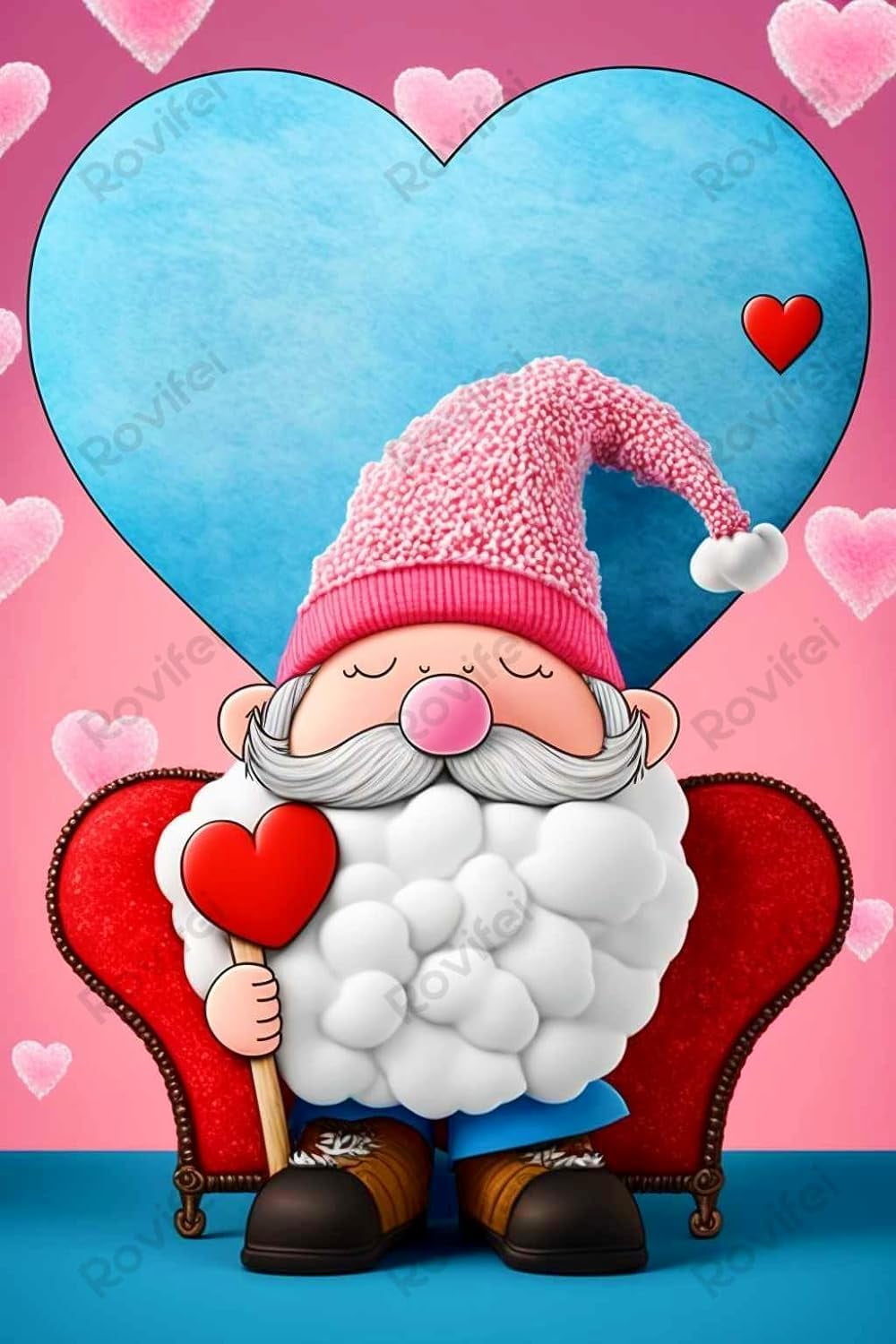 TUNIU Wooden Puzzle Puzzles Gnome Waiting for Love Colorful Arts Crafts ...