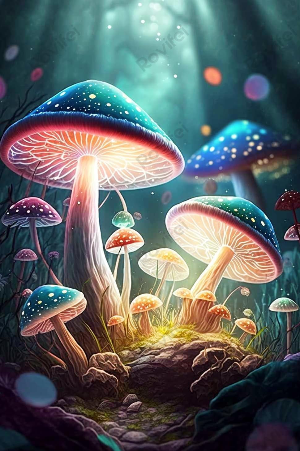 TUNIU Wooden Puzzle Puzzles for Adults Glowing Mushroom Wooden ...