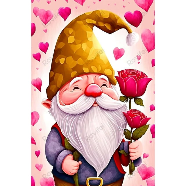 TUNIU Wooden Puzzle Puzzles for Adults Gnome with Rose Flowers Wooden ...