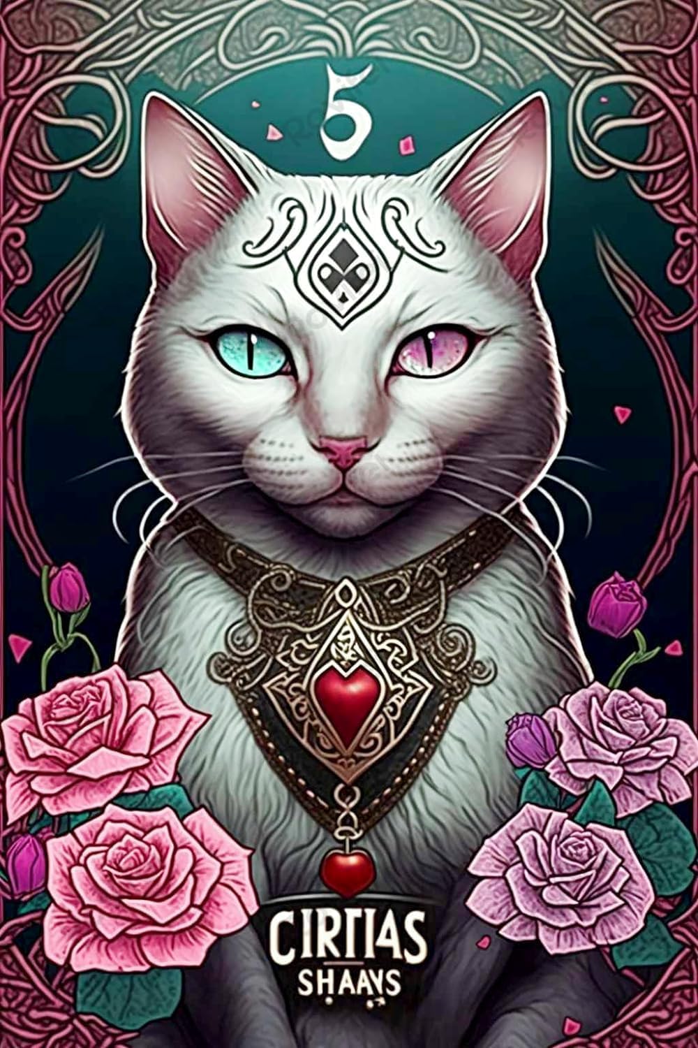 TUNIU Wooden Puzzle Wonderful Puzzle for Adults and Teens Cat Rose ...