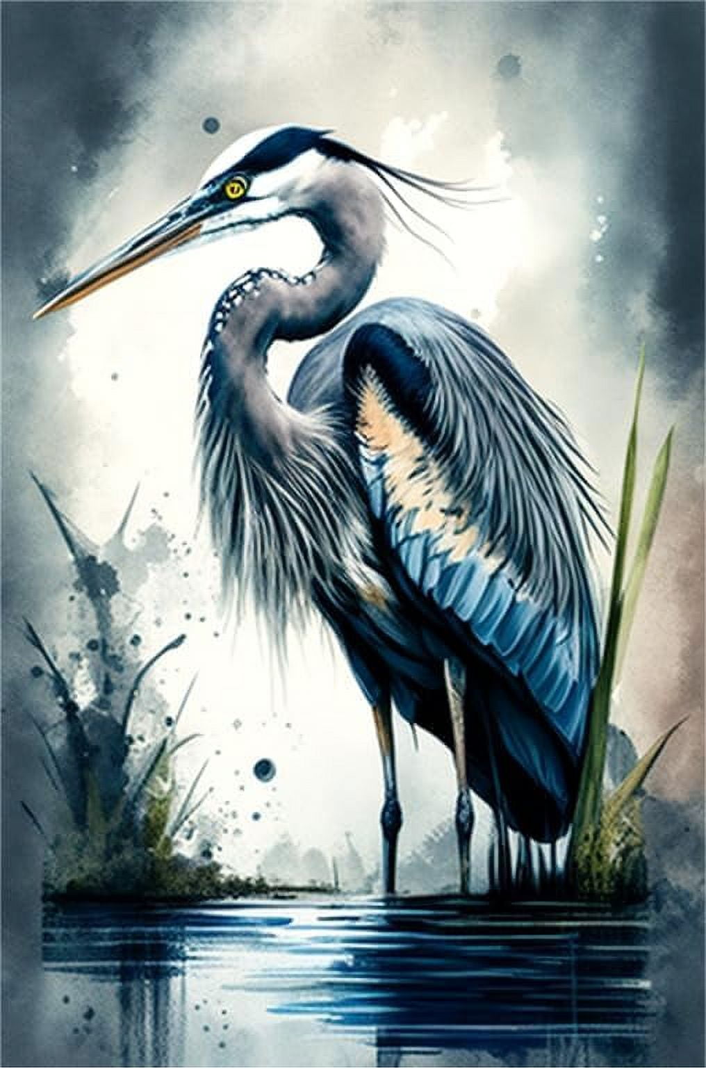 TUNIU Wooden Puzzles for Adults Blue Heron Jigsaw Puzzles，15" x 20 ...