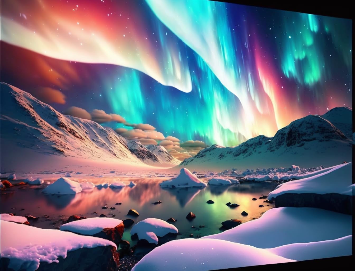 TUNIU Wooden Puzzles for Adults Colorful Aurora Borealis Jigsaw Puzzles ...