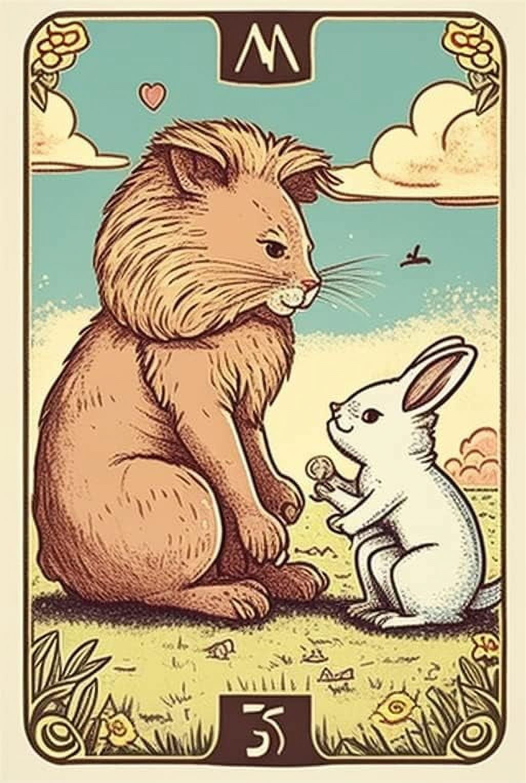 TUNIU Wooden Puzzles for Adults Rabbit and Lion Jigsaw Puzzles，15" x 10 ...