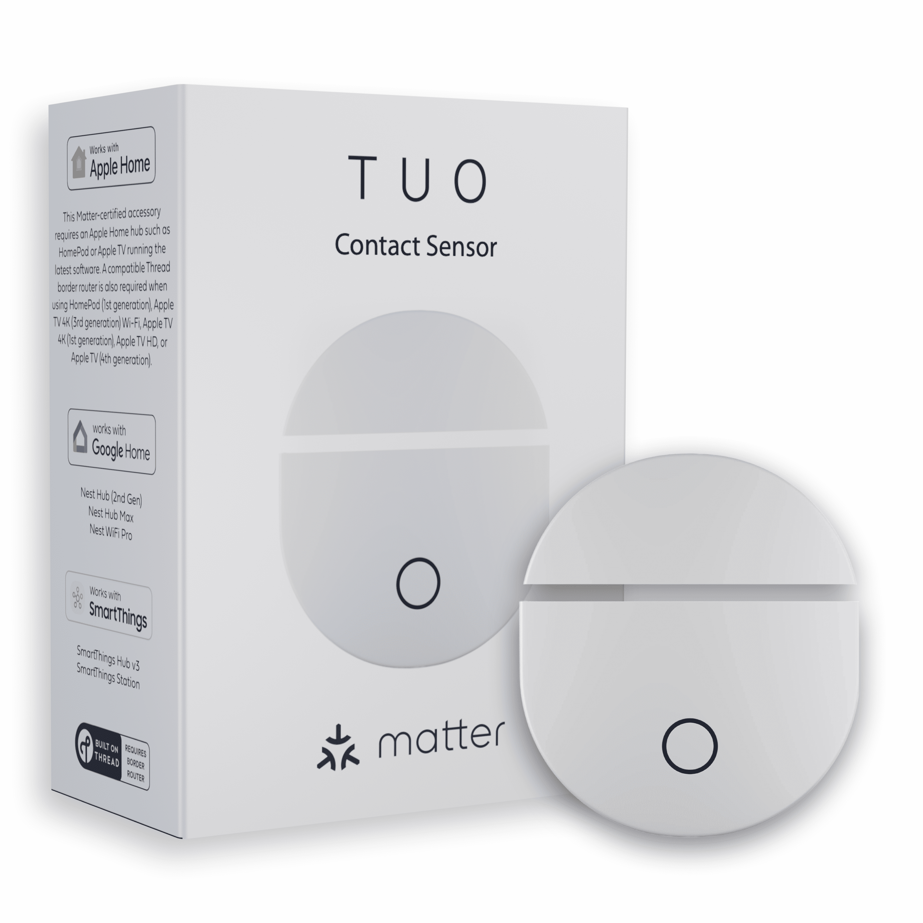 TUO Contact Sensor, Compact, No Hub, Compatible with Apple, Google ...