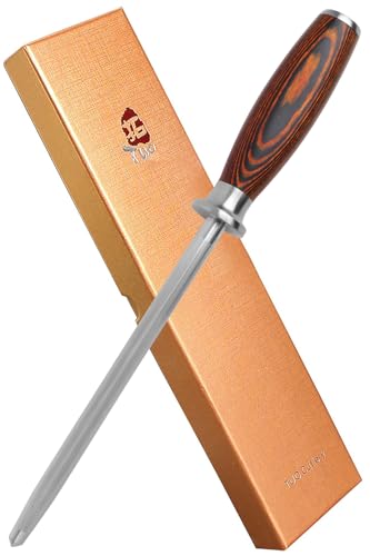 TUO Honing Steel, Sharpening Rod for Kitchen Knives Daily Sharpening ...