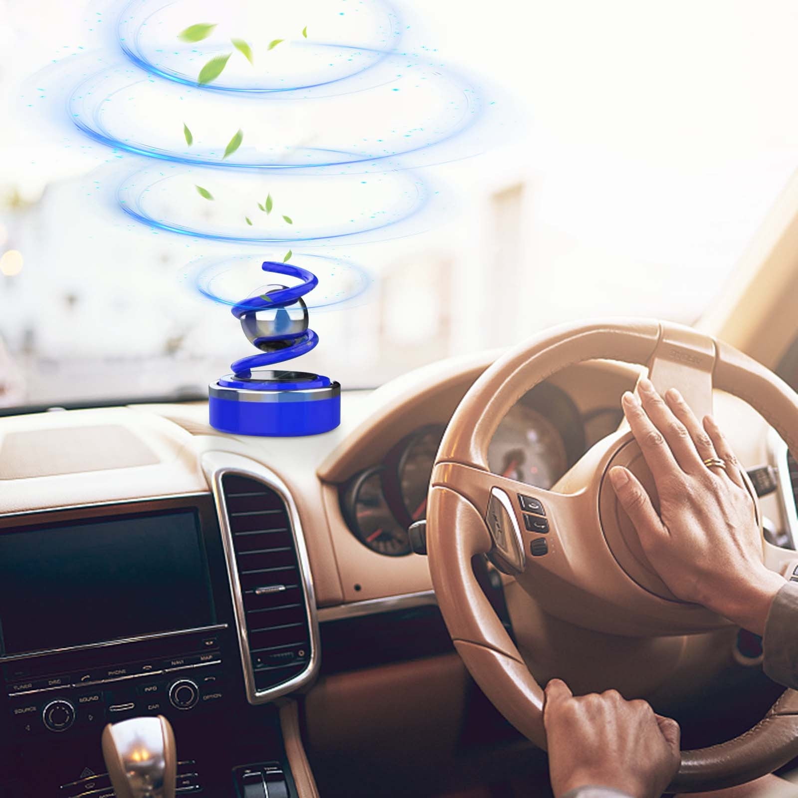 TUOBARR Double Ring Levitation Rotating Incense Sor Car Perfume Holder ...