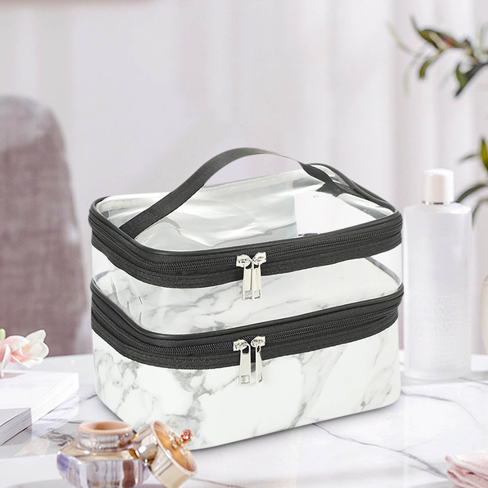 TUOBARR Double yer Portable Portable Toiletries Storage Box rge ...