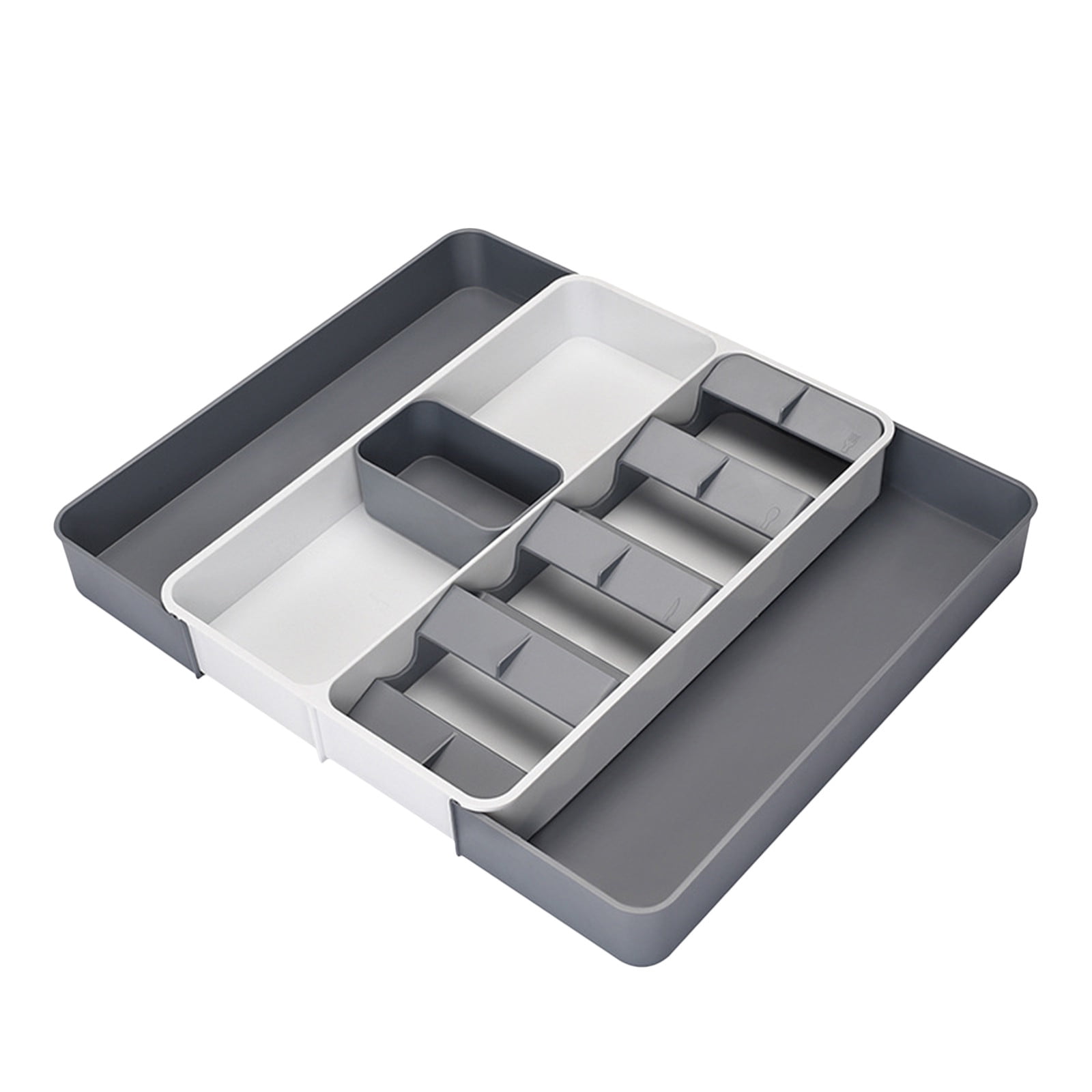 TUOBARR Kitchen Silverware Drawer Tray Expandable Drawer Organizer ...