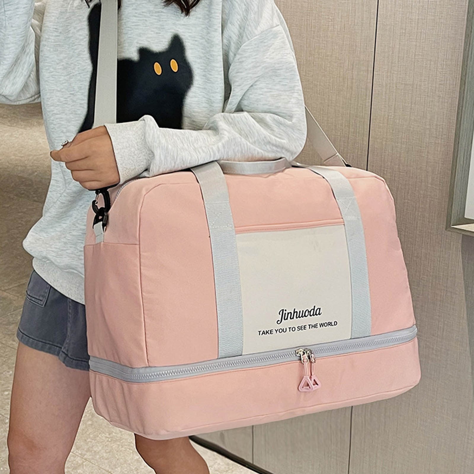 TUOBARR Large Capacity Folding Travel Bag Handbag Handbag Travel Duffel ...