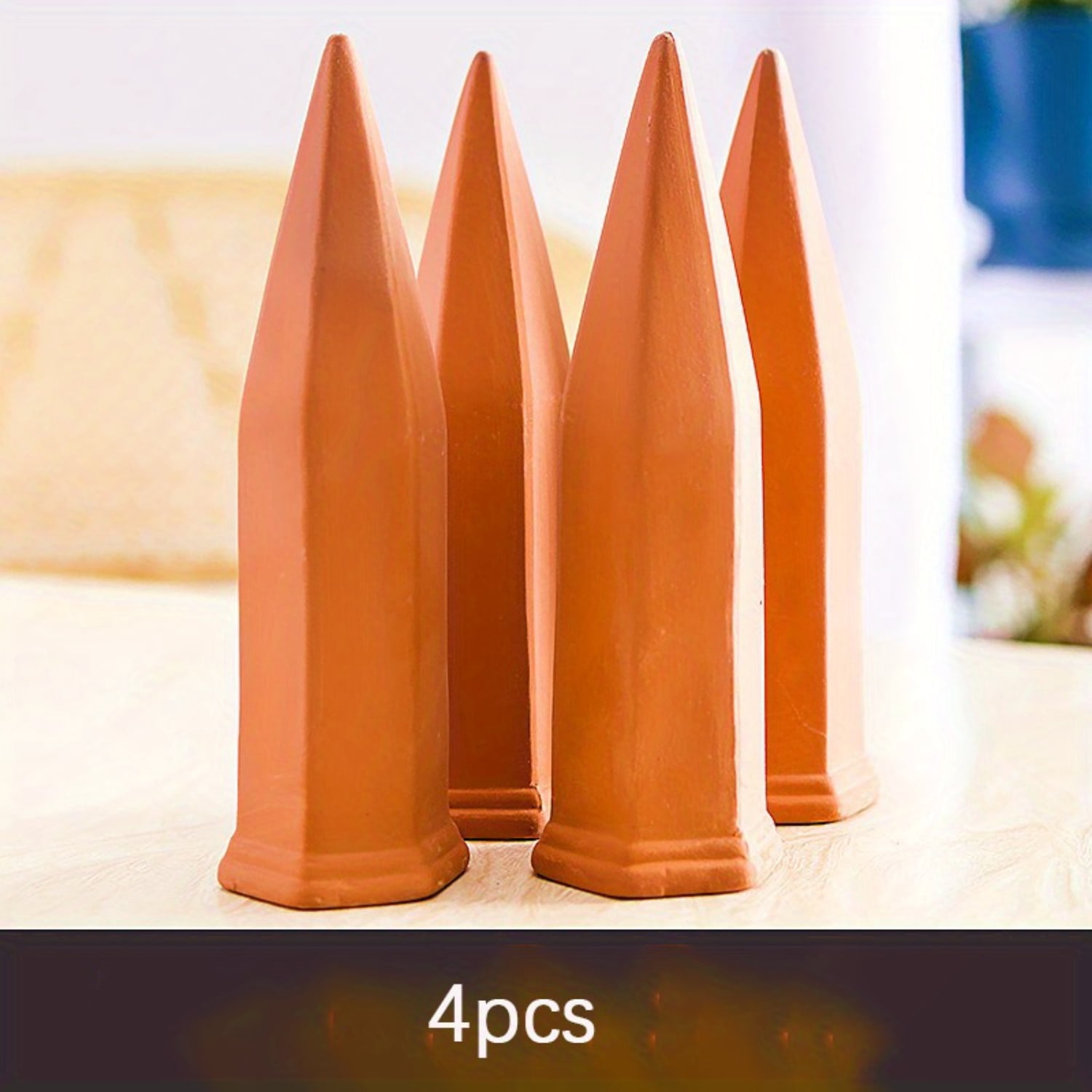 TUOBKE Terracotta Self Watering Spikes (4 Pack/6 Pack) Vacation ... TUOBKE Terracotta Self Watering Spikes (4 Pack/6 Pack) Vacation ...