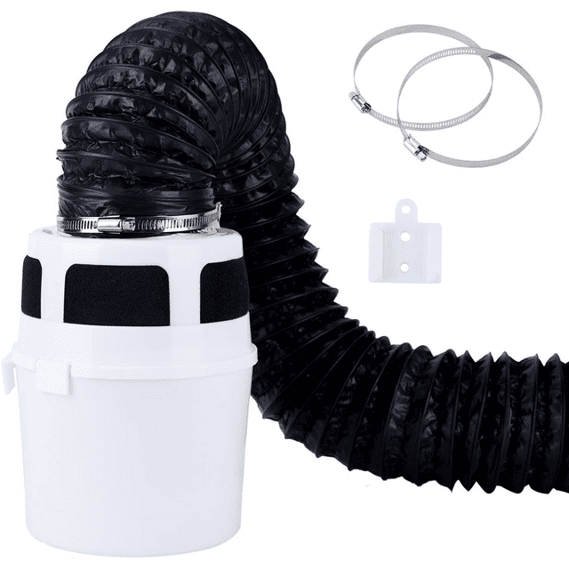 TUOOWO Indoor Dryer Vent Kit with Lint Trap, 4x5 Ft Black Proflex Duct ...