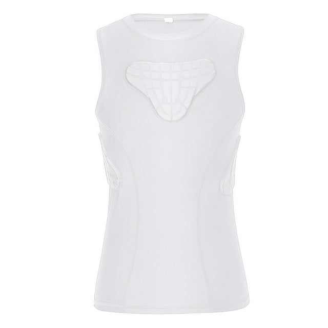 TUOYR Youth Padded Compression Shirt Chest Rib Protector Pad Football ...