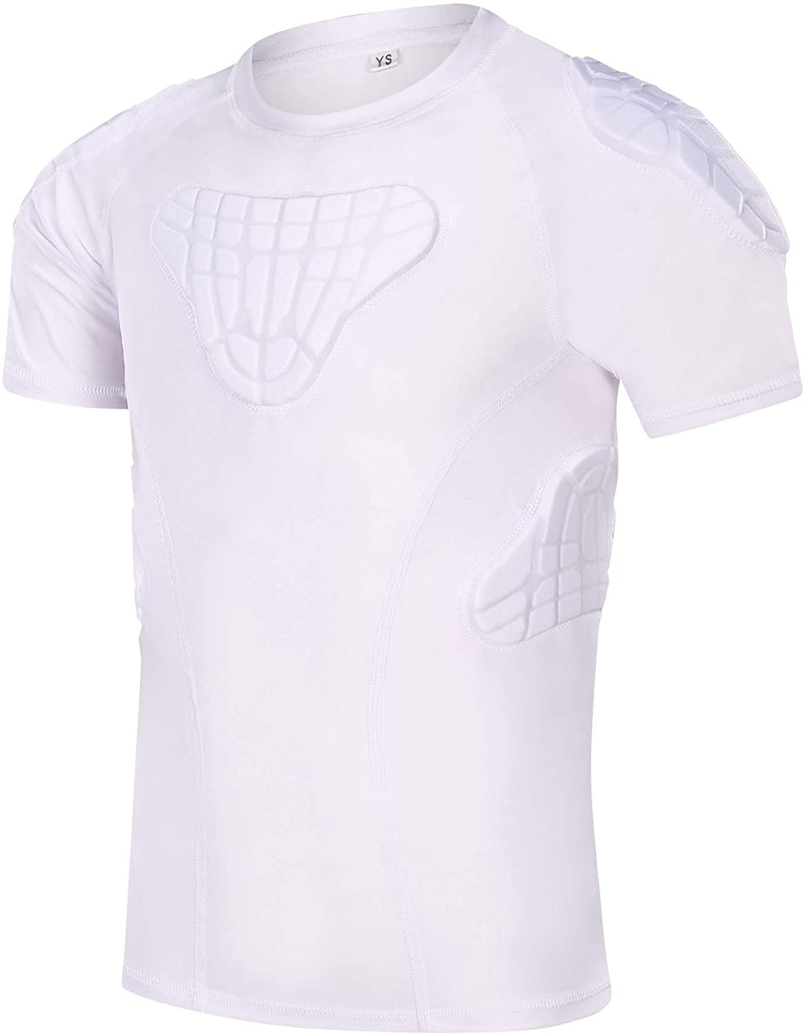 TUOYR Youth Padded Compression Shirt, Chest Rib Protectors, Football ...